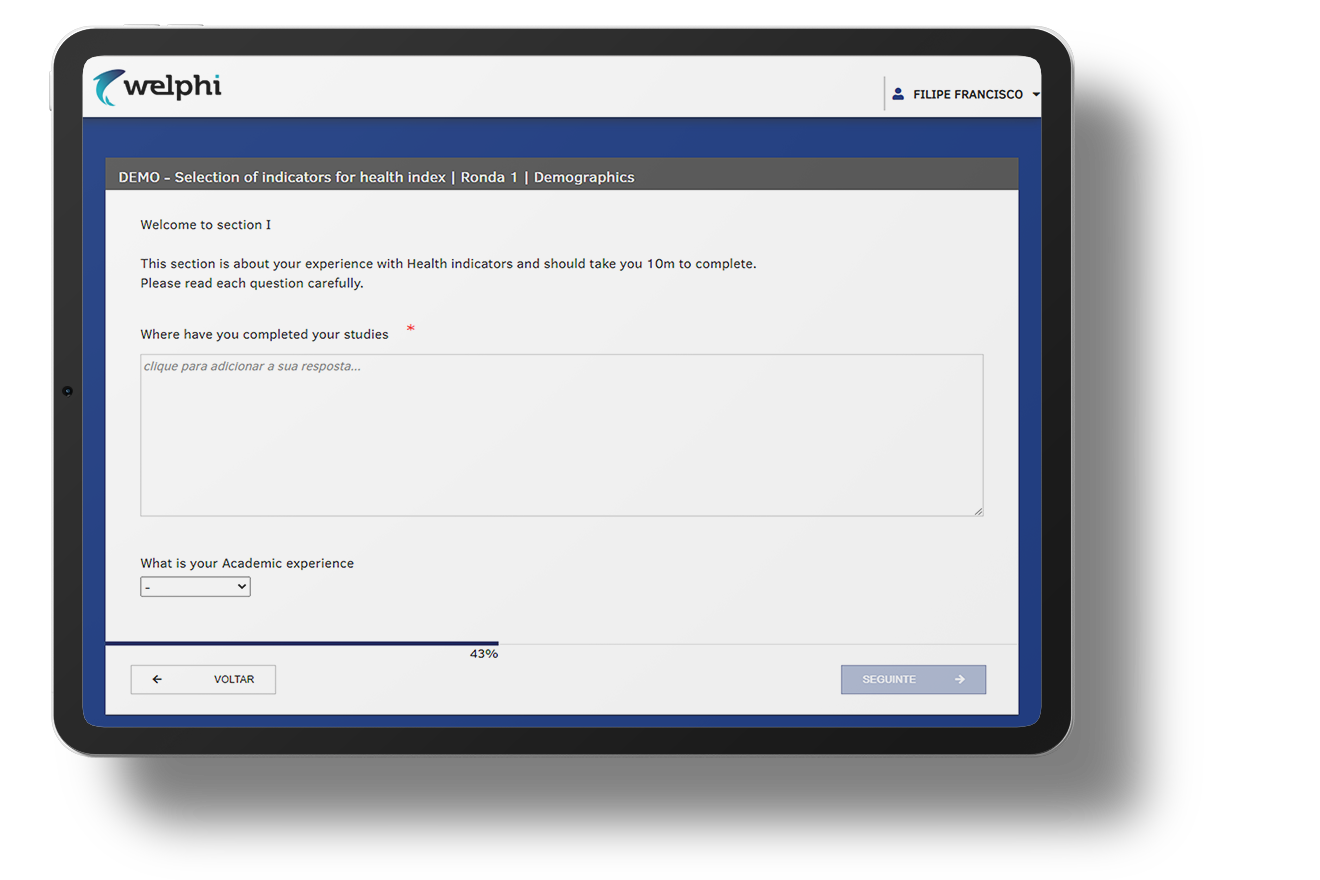 Software Survey Consensus - Delphi MCDA - Welphi